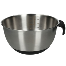 Tazón Mezclador Acero Inoxidable con Medidor 3LT.