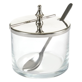 Azucarera con Tapa y Cuchara de Acero Inoxidable