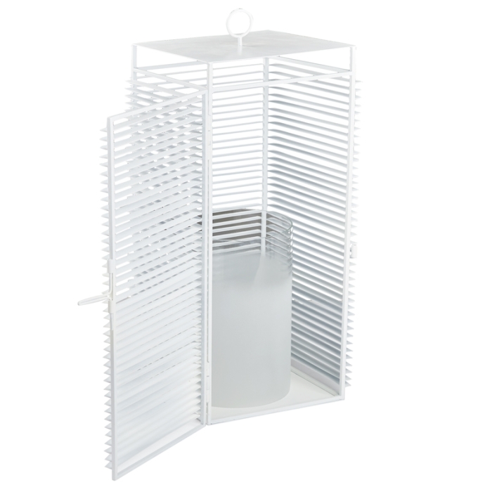 Linterna Metal Blanco Mediano